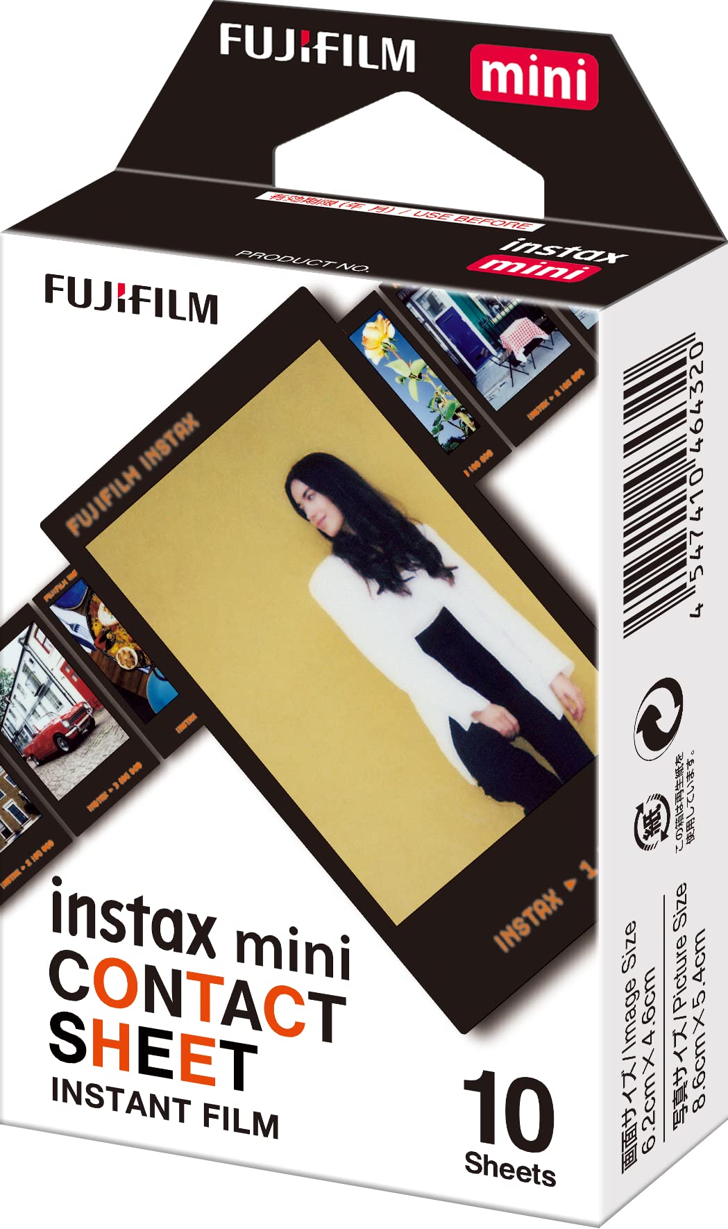 Fujifilm Instax Mini Instant Film Twin Pack (White) & Instax Mini Contact Sheet Film - 10 Exposures & Instax Mini Monochrome Film - 10 Exposures