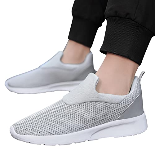 FASDNENDYS Men Summer Large Size Fashion Lightweight Comfort Shoes Non Slip Casual Sneaker Storage for Men Size 13 Grey