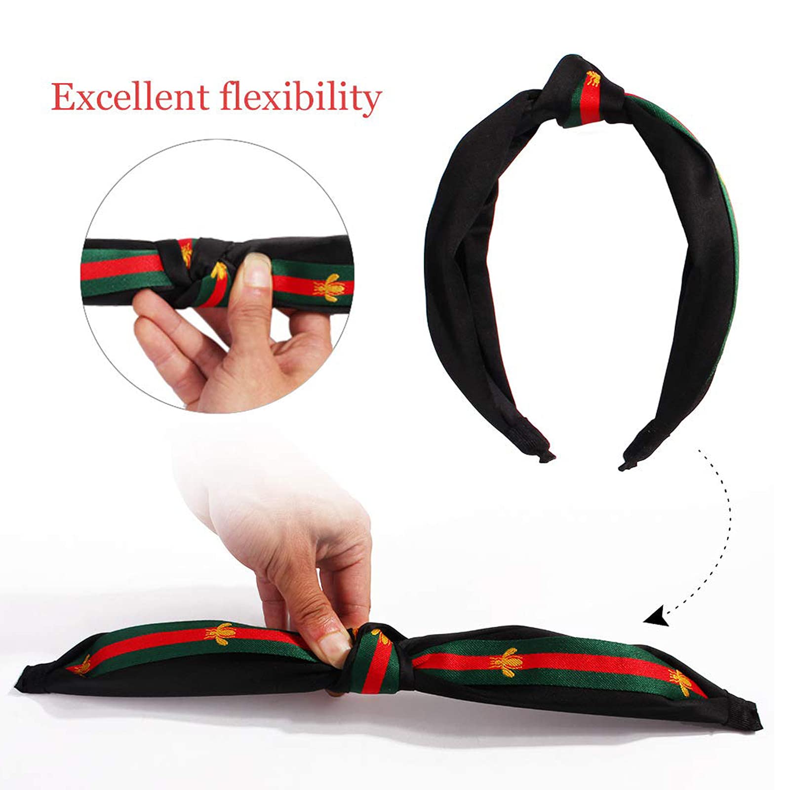 Feeblet Headbands for Women Knotted Headbands, Diademas Para Mujer De Moda Bee Headbands for Women's Hair