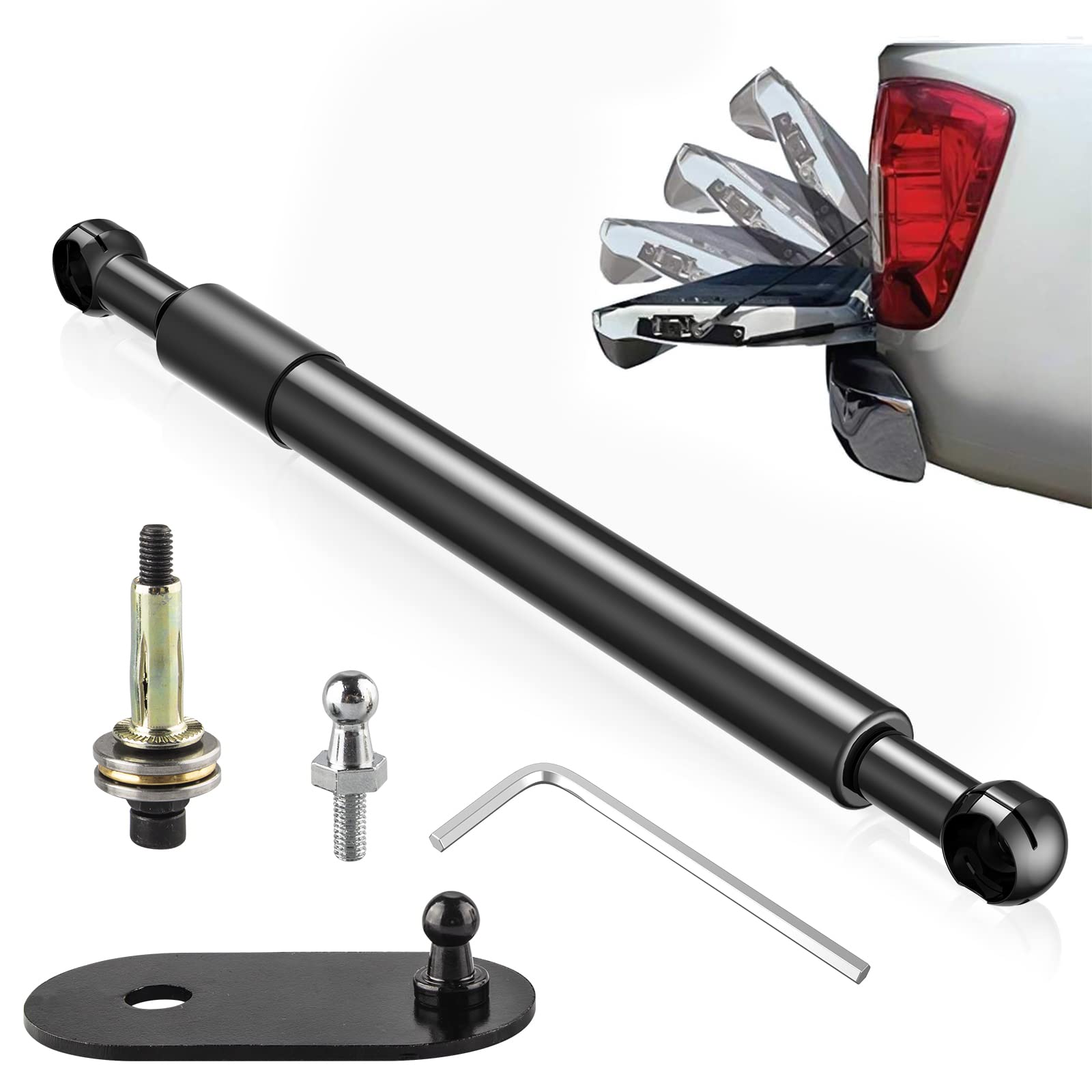 F150 Tailgate Shock Assist Accessories, Truck Tail Gate Lift Assist Tailgate Shock Strut Compatible with Ford F150 Mark LT 2004-2014 Classic Models Slow Drop Damping(04-14 F150)