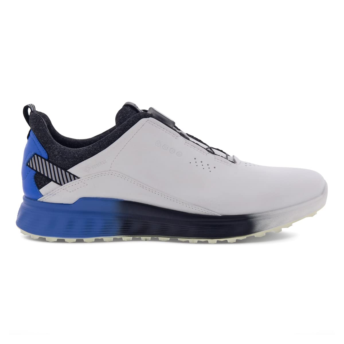 ECCO Men's S-Three BOA Gore-TEX Waterproof Hybrid Golf Shoe, White/Regatta, 6-6.5