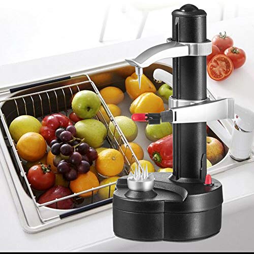 Electric Kitchen Automatic Peel Tool Potato Fruit Peeler Slicer Peeling Machine Tool Vegetable Fruit Fast Peeling Machine Black