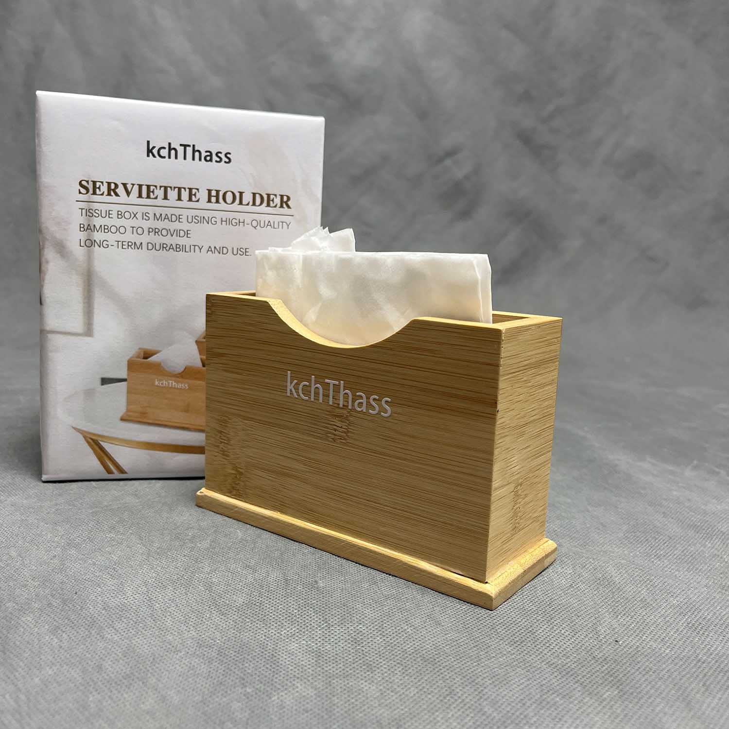 kchThass Serviette holders , Tabletop Freestanding Tissue Dispenser,Wooden Napkin Holder Dispenser Stand,Napkin Holder Organizer for Kitchen Restaurant Home Decor 1Pack
