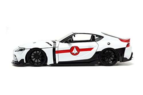 Robotech 1:24 2020 Toyota Supra Die-cast Car & 2.75" Rick Hunter Figure, Toys for Kids and Adults