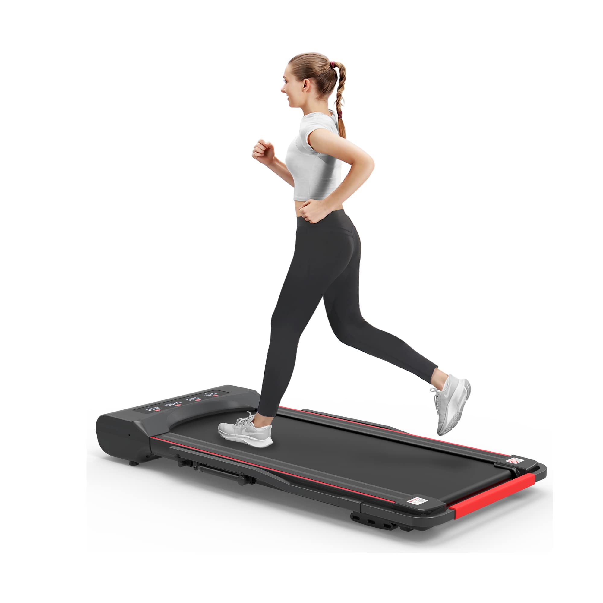 Folding Treadmill with Remote Control and Handlebar Foldable, Under Desk Portable Treadmills with LED Display, 2.5HP Walking Jogging Machine Walking for Home, Apartment, Office