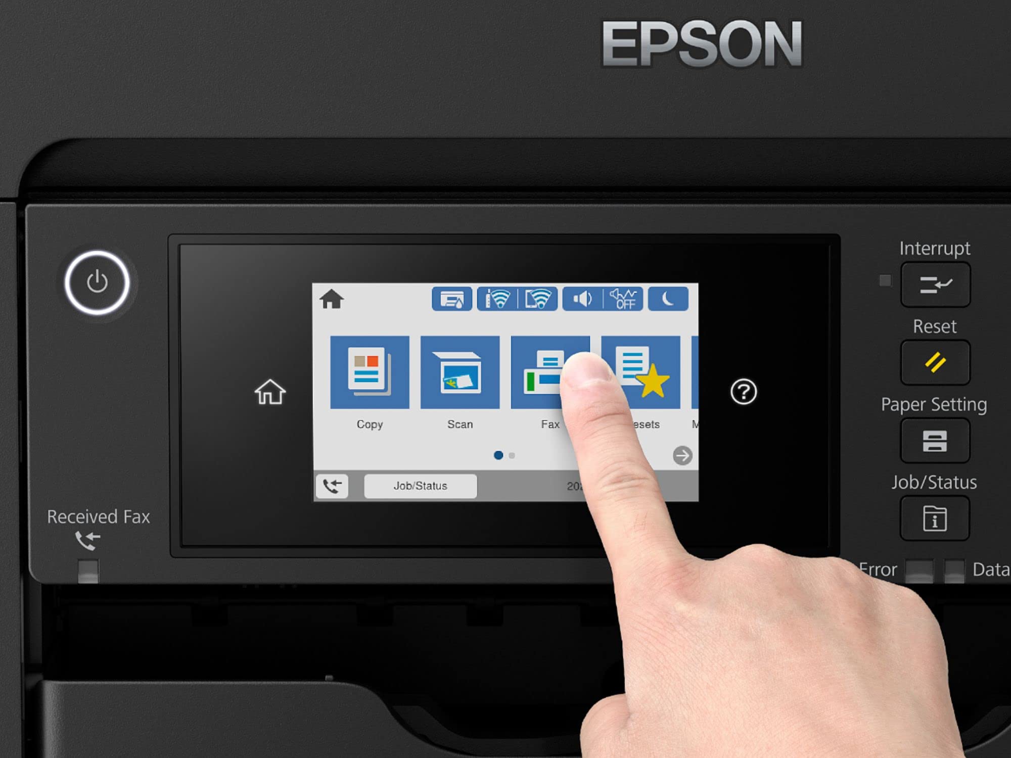 Epson Workforce Pro WF 78-Series Wireless All-in-One Inkjet Printer, Wide-Format Printing up to 20" x 20", Auto Duplex Print, Copy Scan Fax, Bonus 2 Black Ink Bottle