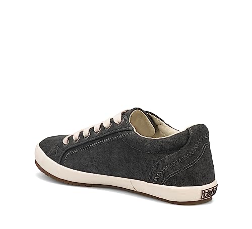 Taos Footwear Women's Star Canvas Sneaker - Style and Comfort Charcoal Wash 9 M US