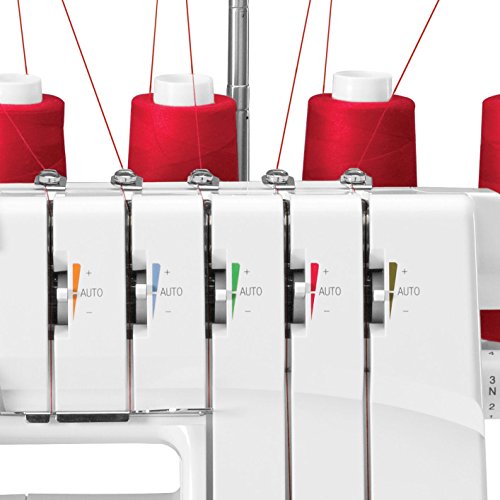 SINGER | Professional 14T968DC Serger Overlock with 2-3-4-5 Stitch Capability, 1300 Stitches per minute, & Self Adjusting - Sewing Made Easy,White