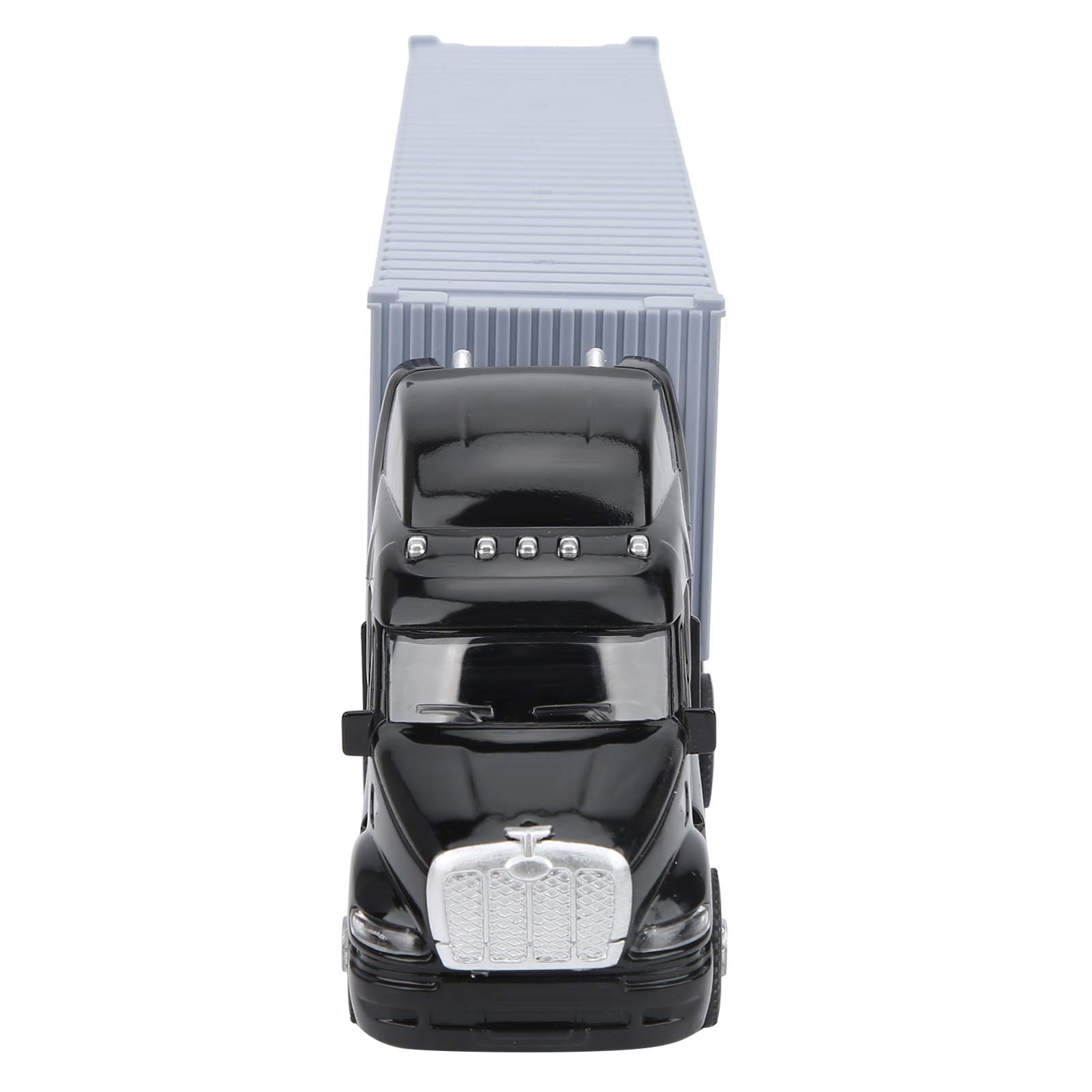 Keenso Alloy Simulation Container Car Model Children Kid Pull Back Car Toy with Sound Light((Black+Grey)) Animal Model Hand-me-Downs, Robots