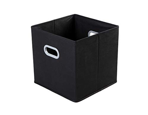 Foldable Cloth Storage Cube Basket Bins Organizer Containers Drawers, 6 Pack, Black