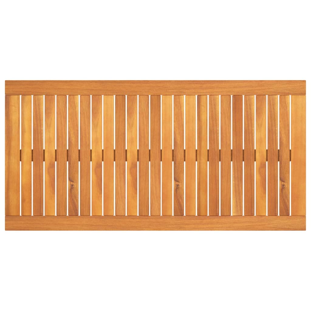 vidaXL Acacia Wood Coffee Table, Solid and Durable, Weather-Proof with Oil Finish, Outdoor Patio or Deck Furniture, Easy Assembly Required, 39.4"x19.7"x13"