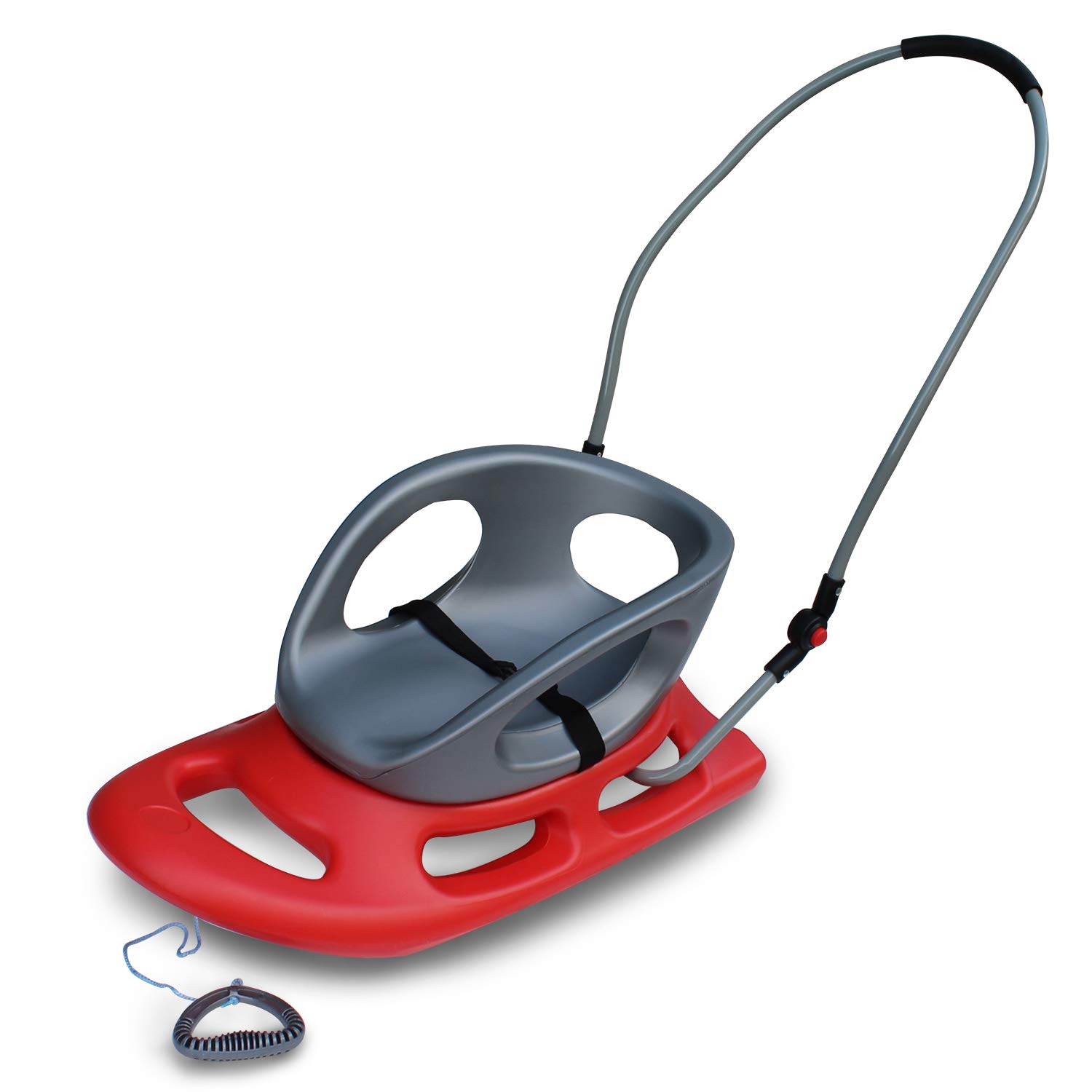 Flexible Flyer Portable Snow Stroller Baby Sled. Toddler Boggan Infant Sleigh, red, 33 x 14 x 17 inches