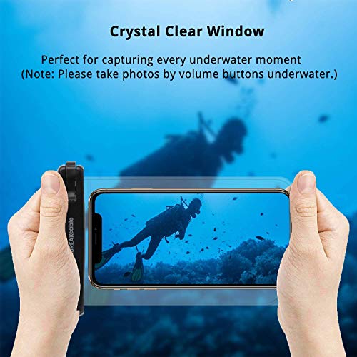 UNBREAKcable Waterproof Underwater Mobile Phone Case - [Pack of 2] 7.0 Inch IPX8 Waterproof Mobile Phone Case for Swimming, Bathing for iPhone 14 13 12 11 Pro Max Mini, XS X XR SE 8 7 6 Samsung & More