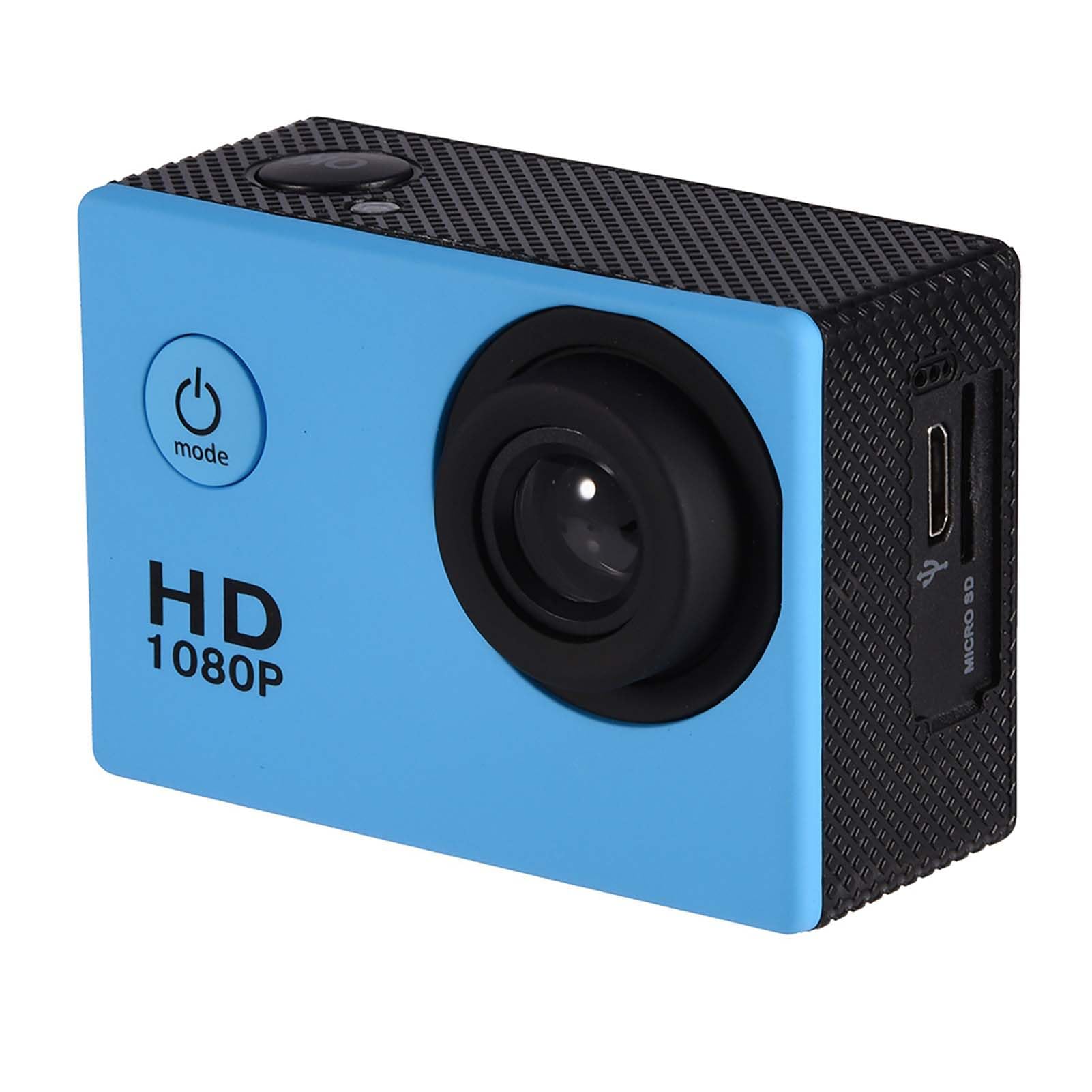 fosa Action Camera Waterproof Outdoor Sports Cam with Waterproof Housing Case, Cycling Sports Mini DV Camcorder Build in Rechargeable Batteries with Mounting Accessories Kits(Blue)