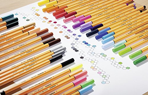 Stabilo 88/150-2 Fine Point Pen Point 88 in Ceramic Pot 150 Pens Assorted