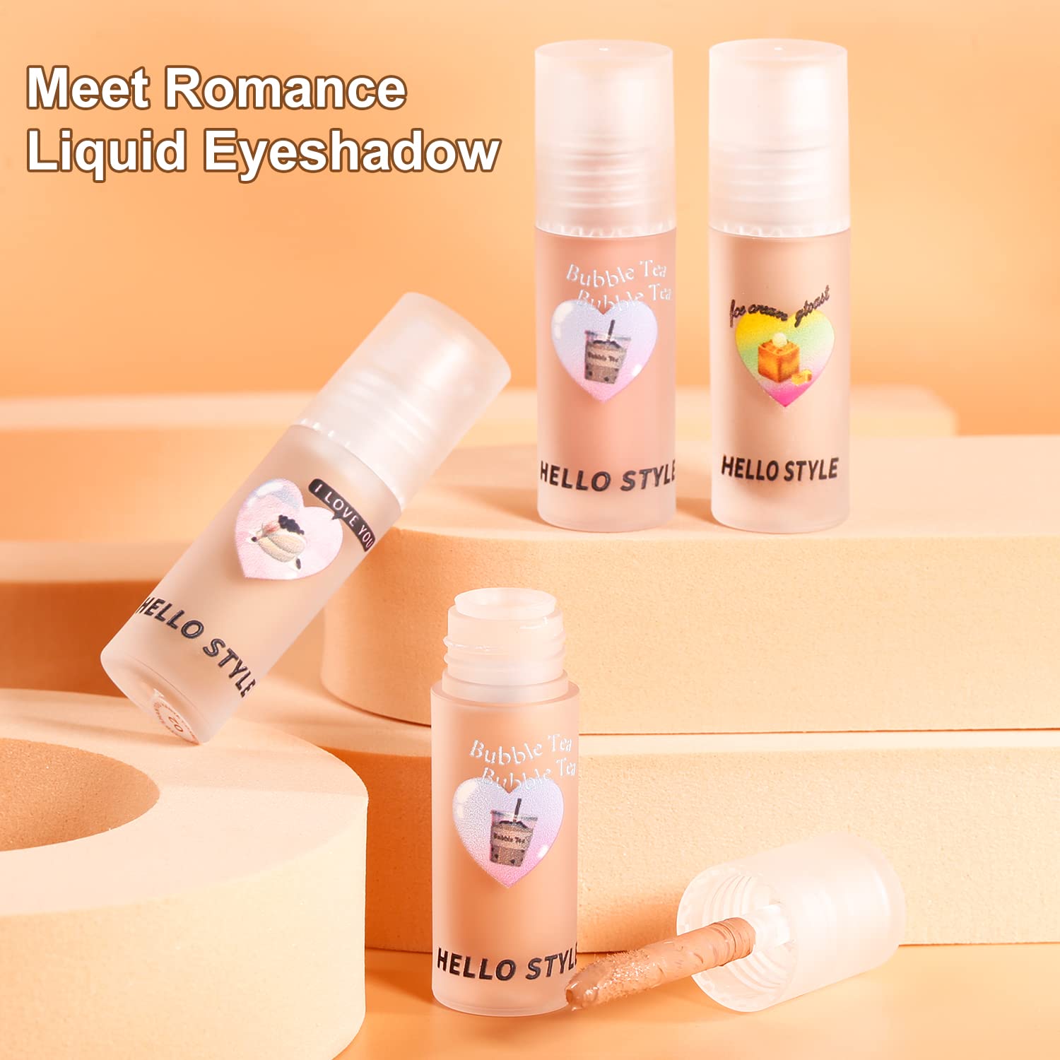 Liquid Eyeshadow Matte Natural Naked, Korean Cream Liquid Neutral Eye Shadow Matte,Waterproof Smudgeproof High Pigmented Matte Long Lasting Liquid Eyeshadow Sets, No Shimmer Easy to Apply Eye Makeup