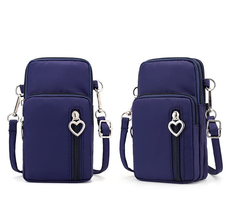 Forever Haru Women Small Cell Phone Purse Wallet Handbag Case Shoulder Bag Cross-body Pouch (Dark Blue)