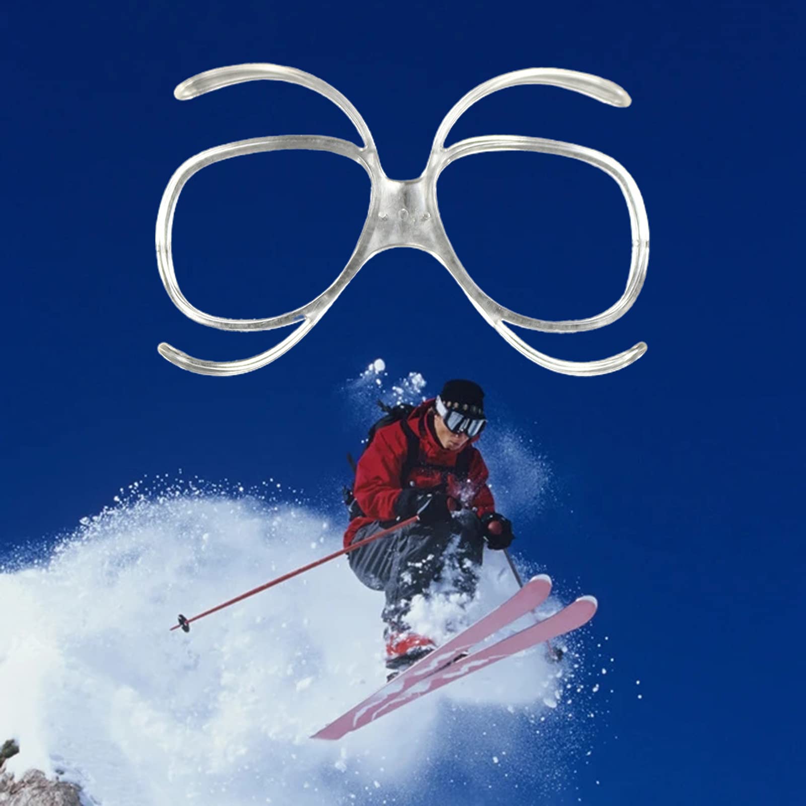 Floralby Goggles Insert Frame Sunglasses Adapter Myopia Inline Frame Myope Friendly Transparent