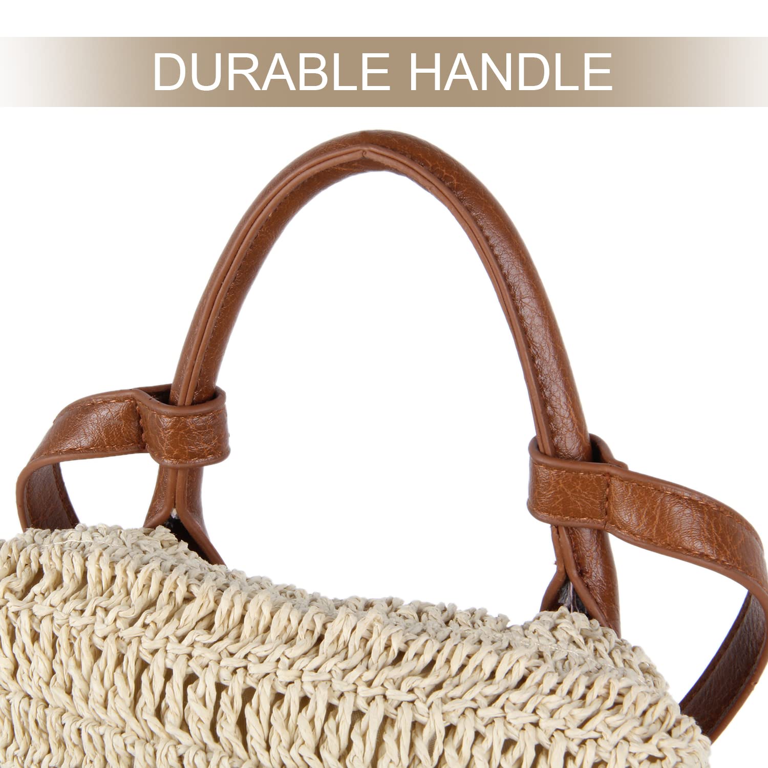 Freie Liebe Women Woven Backpack Purse Summer Large Straw Flap Drawstring Handbags