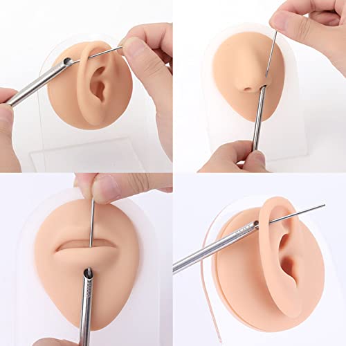 Piercing Receiving Tubes, 5 Pieces Hypoallergenic Clear Mark Piercing Receiver for Earring (5mm)