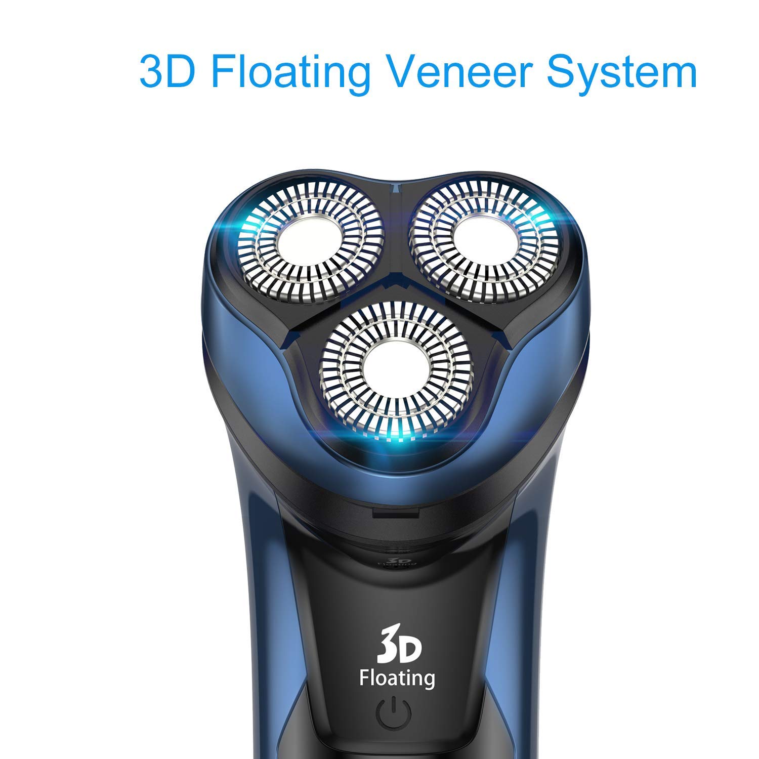 Electric Shaver, MUGU Wet and Dry Rechargeable Cordless Mens Rotary Shavers with Pop-up Trimmer - USB Charging