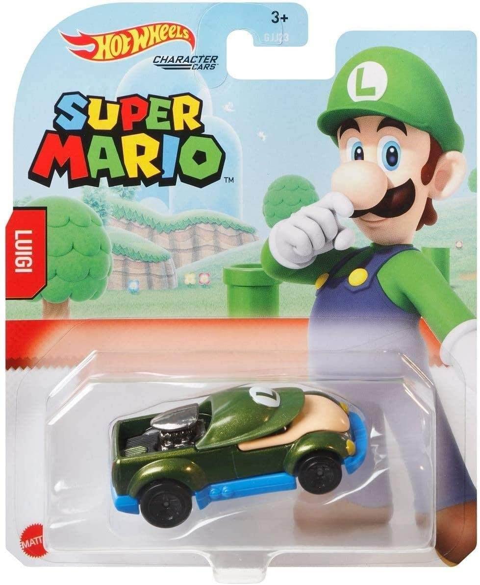 Hot Wheels 2021 Super Mario Character Cars Complete Set of 6 Diecast Vehicles from GJJ23-956G Release