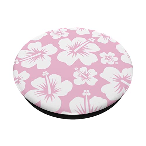 Pink Hibiscus Flowers PopSockets Swappable PopGrip