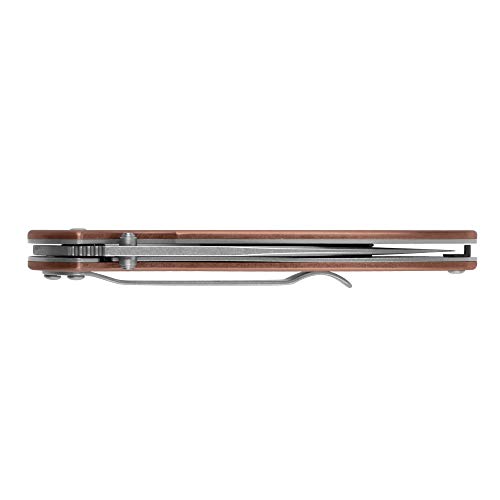 Kershaw Leek Copper Pocketknife EDC, 3" CPM 154 Steel Blade, Copper Handle, Dual Lock System, assisted opening Knife