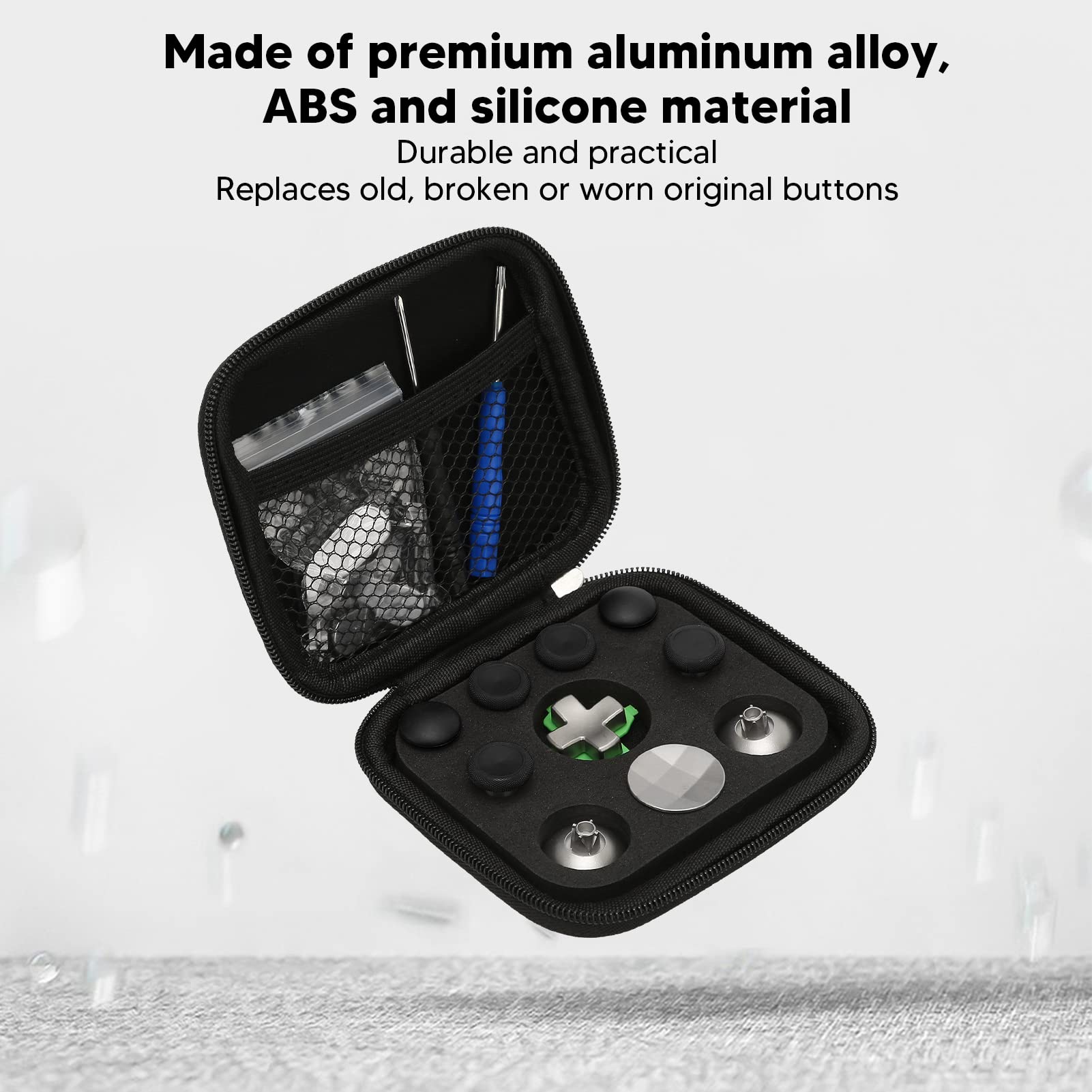 Handle Metal Key Paddle Set, Controller Key Paddle Kit Professional Aluminum Alloy Abrasion Resistant for Game Controller Black