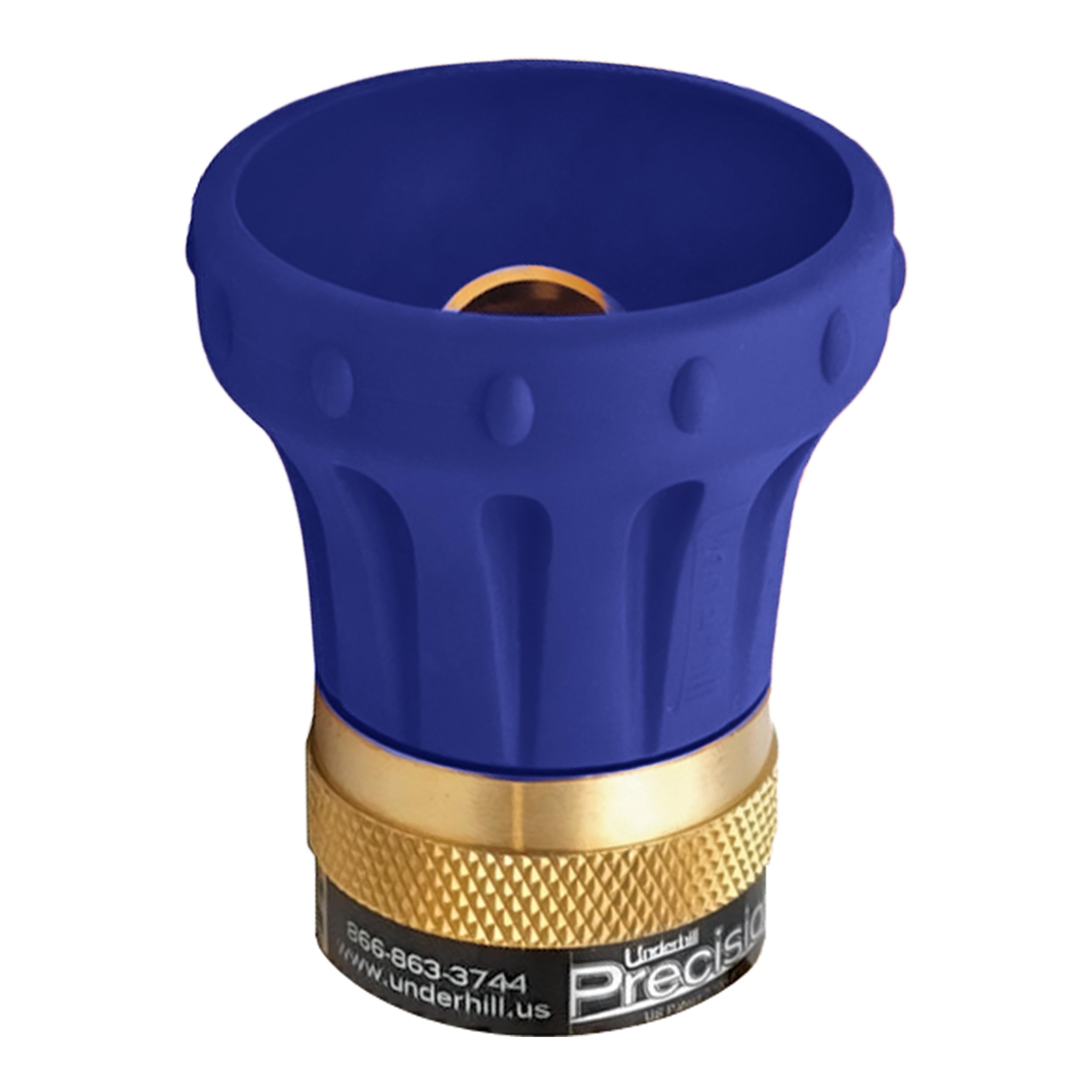 Underhill Precision Cloudburst Garden Water Hose Nozzle, Sprayer, 48 GPM 80 PSI, 3/4-Inch Thread Inlet, Heavy-Duty Brass and Rubber, HN4800