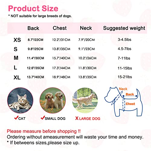 Rypet Small Dog Pajamas 2 Pack - Cute Cat Pajamas Onesie Soft Puppy Rompers Pet Jumpsuits Cozy Bodysuits for Small Dogs and Cats(Blue + Red)