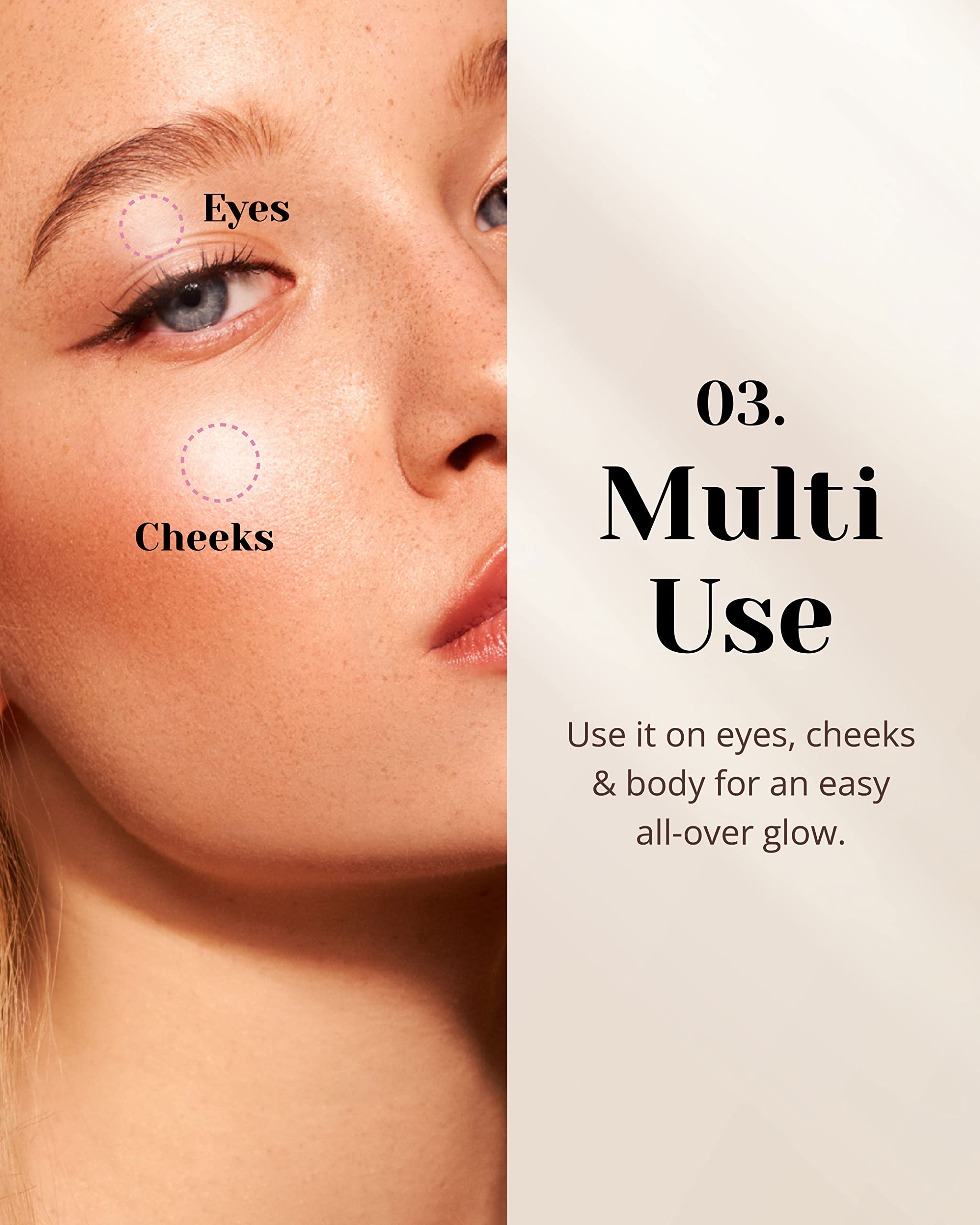 Glint DEWY MOON NATURAL GLOW HIGHLIGHTER RADIANCE ENHANCING MAKEUP (Dewy Moon, 3.8g/0.13oz) - Highlighter Powder Add Glimmer to Makeup by LG Beauty. Shiny Illuminator, Rich Pigment & Silky Touch