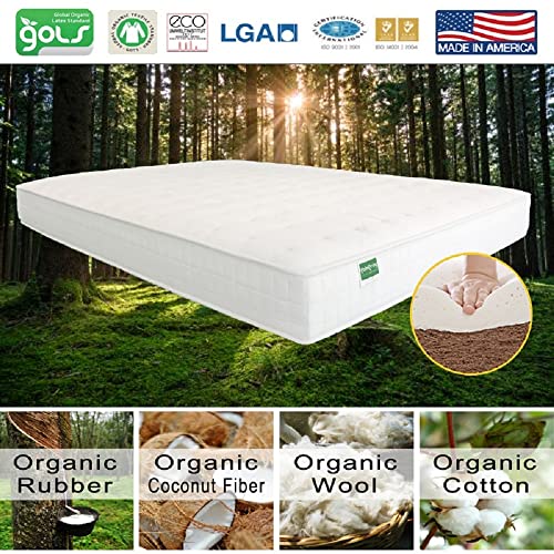 NATURAL LIFE PALMPRING Kochi Queen Mattress - Organic Latex Coconut Coir 6β Medium Firm 2 Layer Comfortable Sleep Bed Dust Free