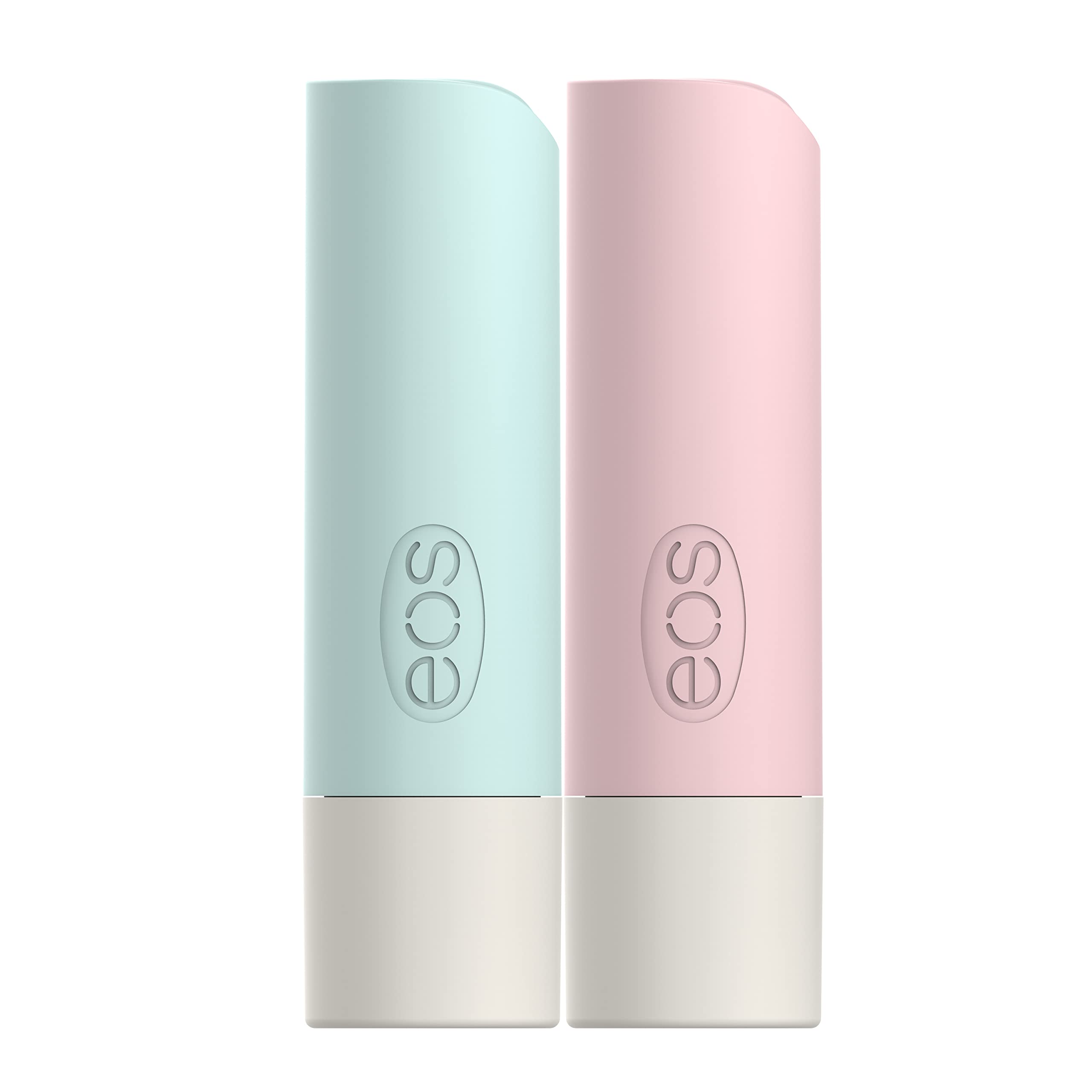 eos flavorlab Lip Balm - Vanilla Twist & Peppermint Fluff | Long-Lasting Hydration | 2-Pack Stick | 0.14 oz
