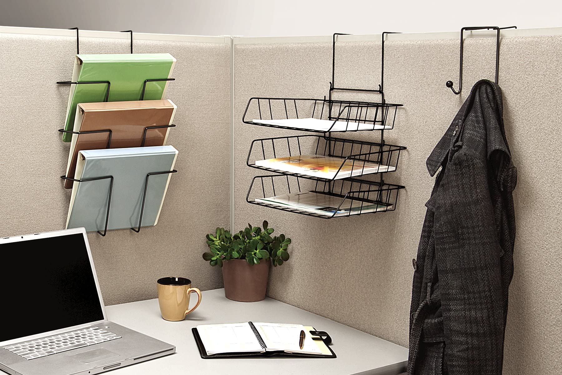 Fellowes 75310 Wire Partition Additions Triple Tray, Side-Load, Letter Size