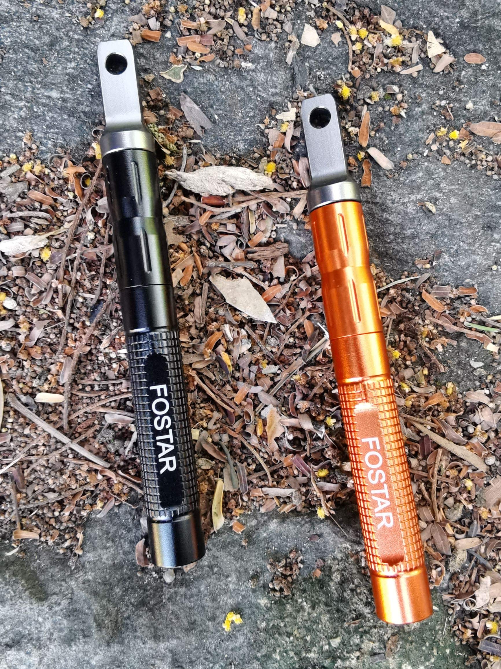 FOSTAR 2PCS Upgrade Ferro Rod Fire Starter,Replaceable Flint Fire Steel Rod, Great for Emergency Survival, Camping, Hiking, Bush-Craft, Hunting, Fishing, EDC, BBQ (Orange and Black)