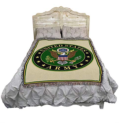 Pure Country Weavers US Army -Military Service Mark Seal Blanket Eagle - Gift Military Tapestry Throw Woven from Cotton - Made in The USA (72x54)