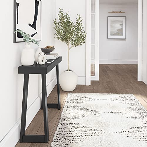 Plank+Beam Solid Wood Console Table, 36โ, Sofa Table, Narrow Entryway Table for Hallway, Behind The Couch, Living Room, Foyer, Easy Assembly, Black