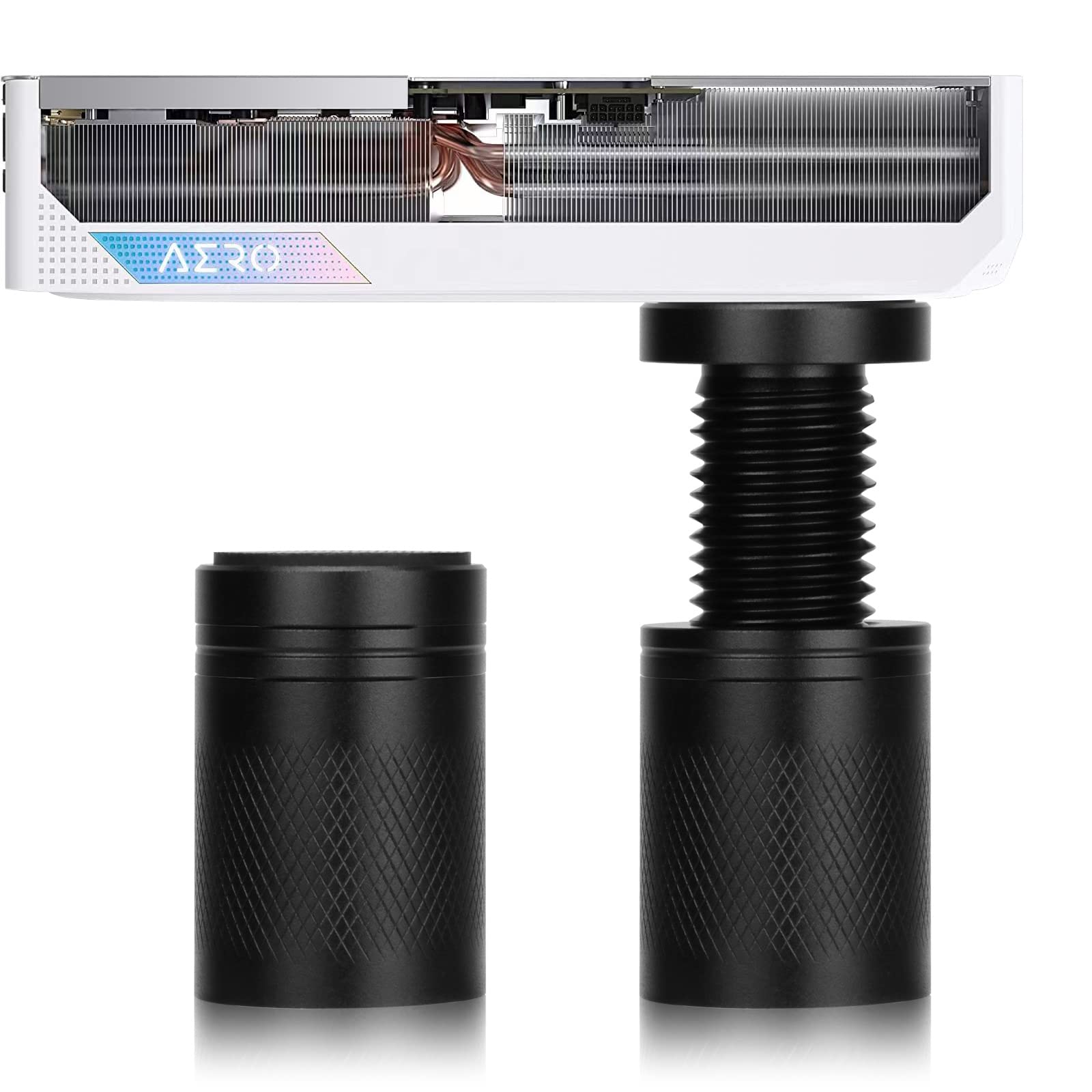 Graphics Card GPU Support Bracket, Heavy-Duty GPU Graphics Card Stand Anti Sag GPU Holder GPU Sag Bracket Video Card Mini GPU Mount Brace for Prevent Graphics Card ,Medium 2-3.15 in Adjustable