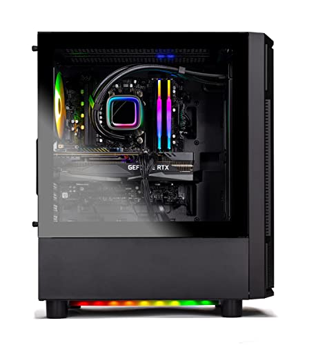 Skytech Gaming Skytech Shadow Gaming PC Desktop β AMD Ryzen 5 7600X 4.7 GHz, RTX 3060 Ti, 1TB NVME SSD, 32G DDR5 RGB, 600W Gold PSU, 240mm AIO, AC Wi-Fi, Windows 11 Home 64-bit