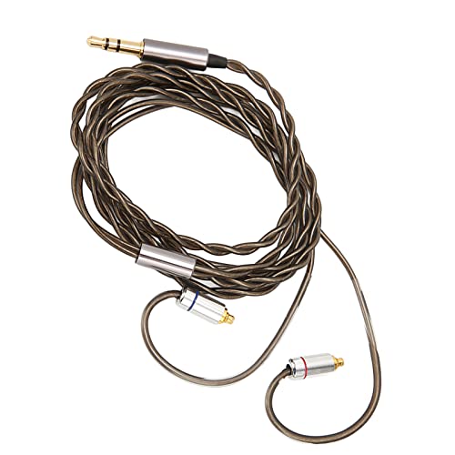 Silver Plated Earphone Cable, MMCX to 3.5mm Plug Earphone Replacement Cable Copper Core Upgrade Headphone Cable for IE300 IE600 IE900 3.9ft