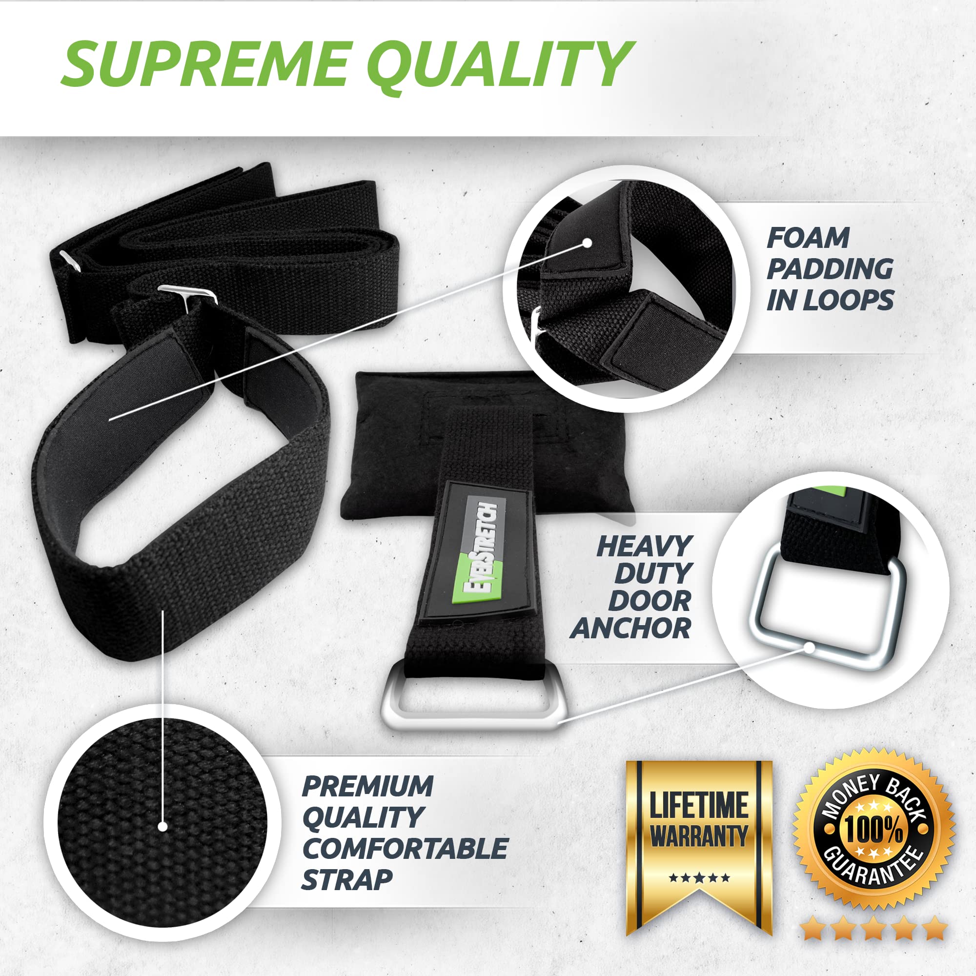 EverStretch Leg Stretcher PRO: Premium Over The Door Flexibility Trainer | Professional Stretching Equipment for Ballet, Dance, Martial Arts, Cheerleading & Gymnastics | Portable Split Machine