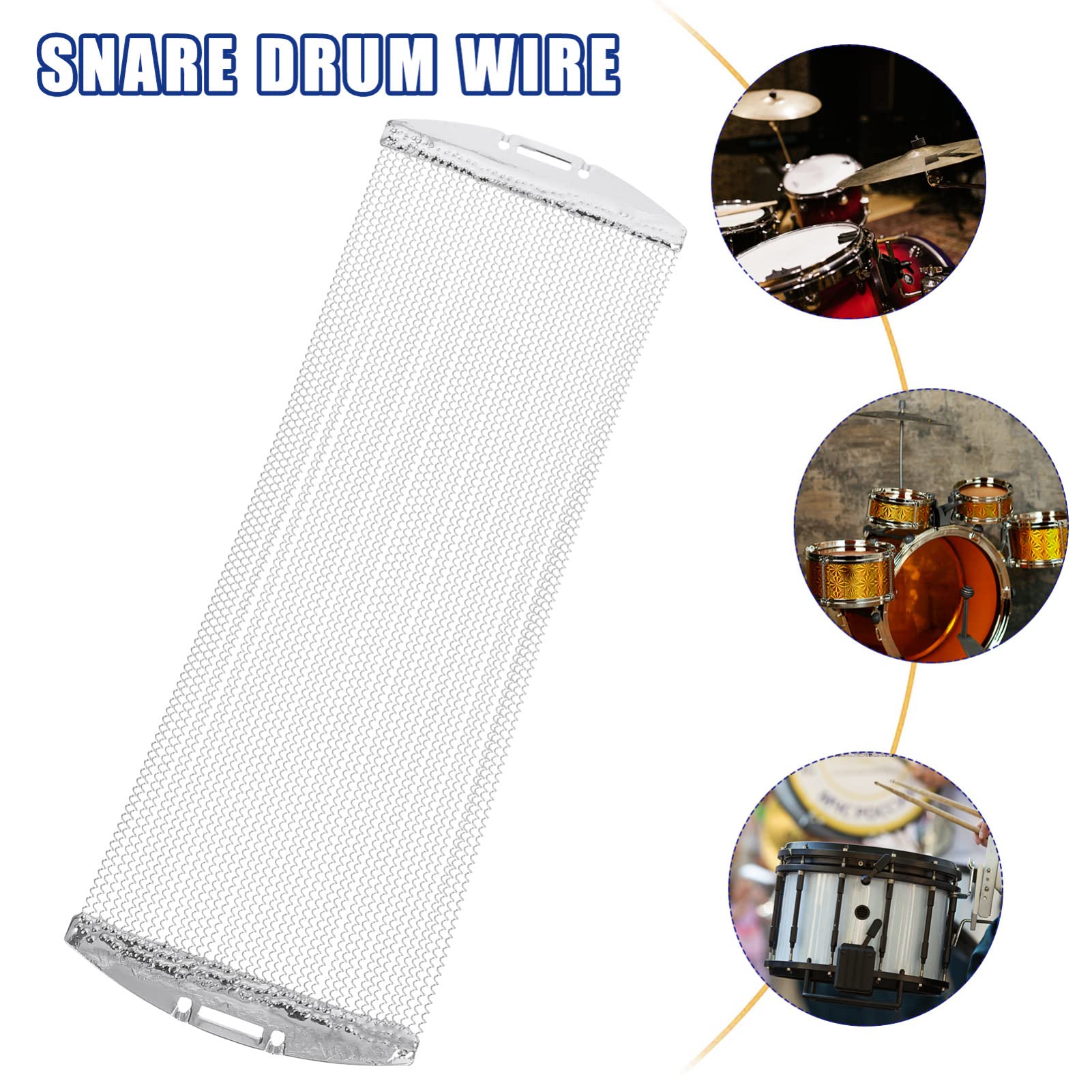 ERINGOGO 42 Snare Drum Universal Snare Wires Percussion Kit Drum Snare Strand Cajon Accessories Percussion Instrument Accessory Snare Replacement Wire Equalizer Belt Sleeve Stainless Steel