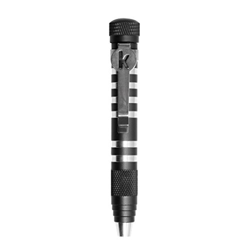 Kershaw TX-Tool (TXTOOL); 4.8 in. Single-Position Multifunction Magnetic Bit Driver; Includes T-6, T-8, T-10, 2 Phillips and Slotted Screwdriver Bit; 1.1 oz., Black