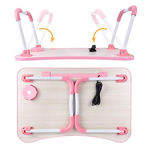 Slendor Laptop Desk Foldable Bed Table Folding Breakfast Tray Portable Lap Standing Desk Notebook Stand Reading Holder for Bed/Couch/Sofa/Floor