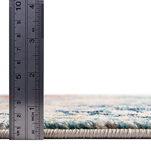 Unique Loom Positano Collection Coastal Modern Turtles Beige Area Rug (8' x 10')