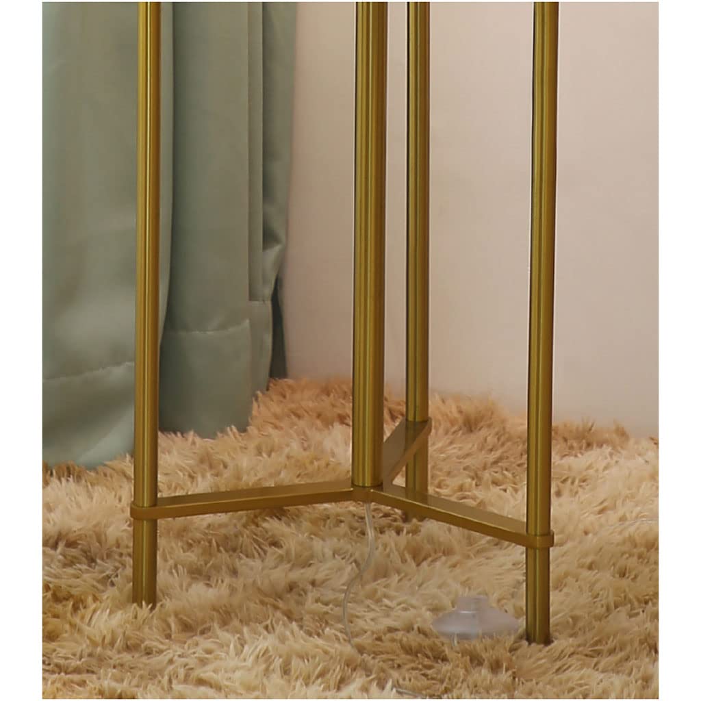 Floor Lamp Table 2 In1 Side Table and Floor Lamp Nordic Luxury Crystal Standing Lamp for Bedroom Living Room Office Reading