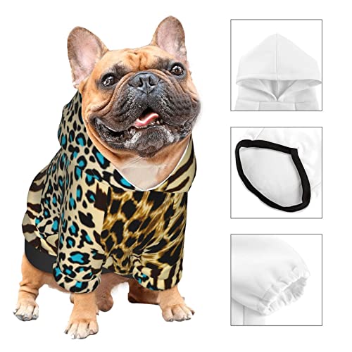 Small Pet Sweaters with Hat Tiger-Prints-Zebra Cat Puppy Hoodie Pet Hooded Coat X-Small