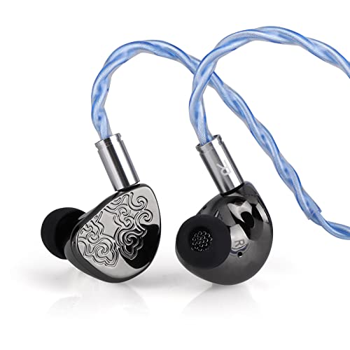 Linsoul TANGZU x HBB Wu Heyday HiFi Upgraded 14.5mm Planar Driver IEM with 5-Axis CNC Aluminum Shell, Detachable 3-in-1 Silver-Plated Cable