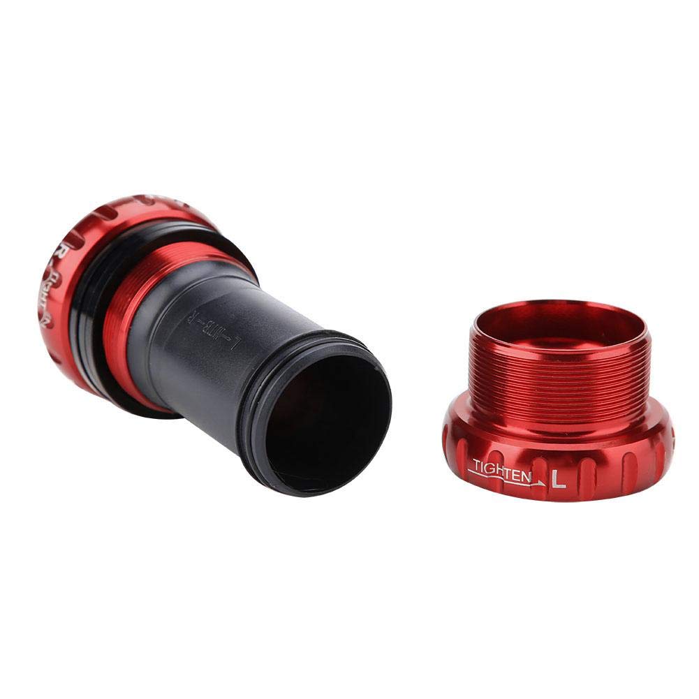 Fafeims Crankset Integral Single Speed Crank Set Mountain Bike Bottom Bracket and Chain Arm Kit (Red)